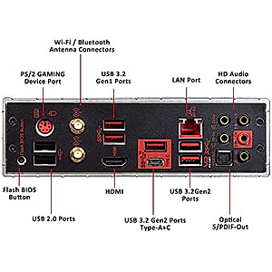 MSI MPG X570 Gaming Edge WiFi Motherboard (AMD AM4, DDR4, PCIe 4.0, SATA 6Gb/s, M.2, USB 3.2 Gen 2, AC Wi-Fi 5, HDMI, ATX) (Renewed)