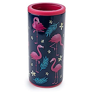 Tropical Drinkware -1 Slim Can Coozie - Insulated Slim Can Cooler for Tall Skinny Beer Cans - 12oz Truly Hard Seltzer Coozie Insulator - Metal White Claw Can Coozie