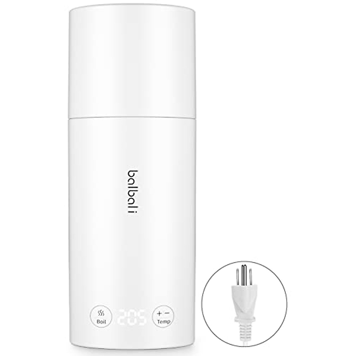 balbali Travel Kettle Electric Small 9 Preset Temp - Portable Kettle for Travel - Mini Hot Water Boiler/Maker/Warmer/Heater for Tea - Small Size One Cup Bottle/Thermos for Boil Water Single/Personal