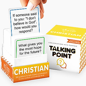 200 Christian Question Cards for Inspirational Conversations - Explore Your Faith and Have Fun on Family Game Night, Bible Study or Youth Groups - Perfect Couples Religious Gifts for Women or Men