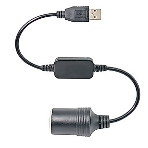 ARECORD USB to 12V DC Adapter - USB A Male to 12V Car Cigarette Lighter Socket Female Power Converter (Max Output 12V 0.8A)