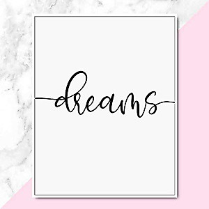 Sweet Dreams Print Bedroom Wall Decor Above Bed Wall Art Minimalist Prints Bedroom Prints Nursery Bedroom Print, Set of 3 Prints, 11x14inch Unframed