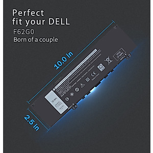 P83G001 Battery Replacement,F62GO F62G0 Battery for Dell Inspiron 13 7000 2-in-1 7386 2-in-1 39dy5 13 7373 2-in-1 7370 7380 p83g 039dy5 0rpjc3 p87g p91g P83G002 vostro 5370