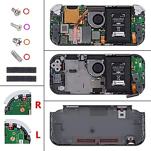 eXtremeRate Clear Atomic Purple DIY Replacement Shell for Nintendo Switch Lite, NSL Handheld Controller Housing w/Screen Protector, Custom Case Cover for Nintendo Switch Lite