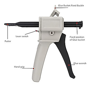 50ML AB Glue Gun, 7.5 x 2.3 x 6in Mixed Universal 1:1 and 2:1 Adhesive Application Handle Tool