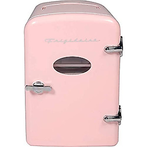 Frigidaire EFMIS175-PINK Portable Mini Fridge-Retro Extra Large 9-Can Travel Compact Refrigerator, Pink, 5 Liters