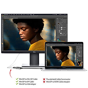 Answin USB C to Mini Displayport (4K@60Hz), Thunderbolt 3 to Mini DisplayPort Adapter for iPhone 15 Series, M1/M2 MacBook, MacBook Air/Pro 2016-2023, Galaxy S8-S23, Steam Deack and Rog Ally