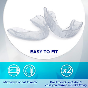 Dental-Defense Professional Dental Guard, Anti Grinding Dental Night Guard, TMJ Relief, Bruxing, Reduces Teeth Clenching, Nightguard, Anti Grinding Teeth Protector, 2 Pack, Made in The USA