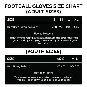 Essential Wear Football Gloves Men - Youth & Adult White Football Gloves - Performance Enhancer Receiver Gloves with Super Tacky Grip for Ultimate Experience - Adult & Youth Sizes