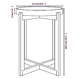 QJBSAVVA Coffee Table Gray 16.1"x16.1"x19.1" Engineered Wood&Solid Wood Pine,Living Room Furniture Side Tables Narrow Bedside Tables Suitable for Meeting Rooms, Reception Rooms, Offices