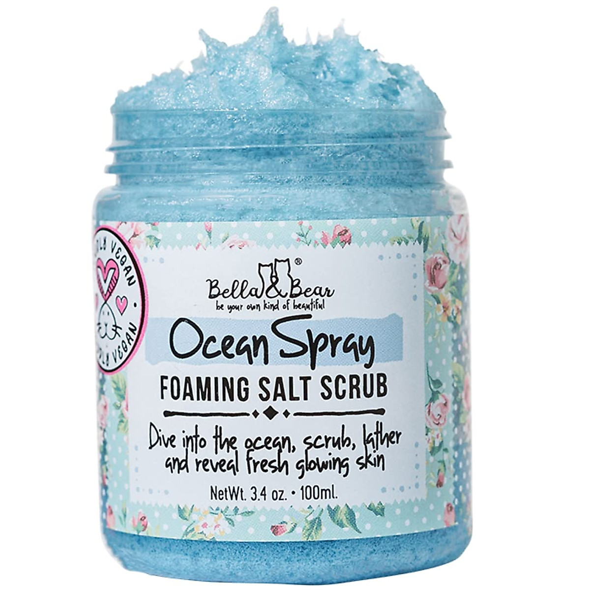 Bella & Bear Ocean Spray Body Scrub - Travel Size - Vegan 3.4oz (3.4 oz) (3.4 oz)