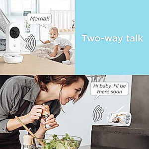 Motorola EASE34 Video Baby Monitor - 4.3-Inch Color Display Parent Unit, 2-Way Talk Audio, 5 Lullabies -Infrared Night Vision, Room Temperature Monitoring, Digital Zoom, 1000ft Long Range