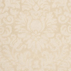 SAFAVIEH Total Performance Collection Area Rug - 6' x 9', Ivory, Hand-Hooked Damask, Non-Shedding & Easy Care, Ideal for High Traffic Areas in Living Room, Bedroom (TLP714F)