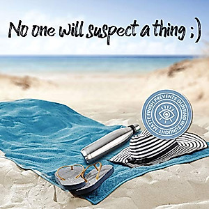 Diversion Safe Water Bottle - Stainless Steel Bottle Safe Box with Hidden Compartment for Cards, Keys, Cash, and Valuables - Insulated Bottle for Hot and Cold Drinks - 18 Ounces