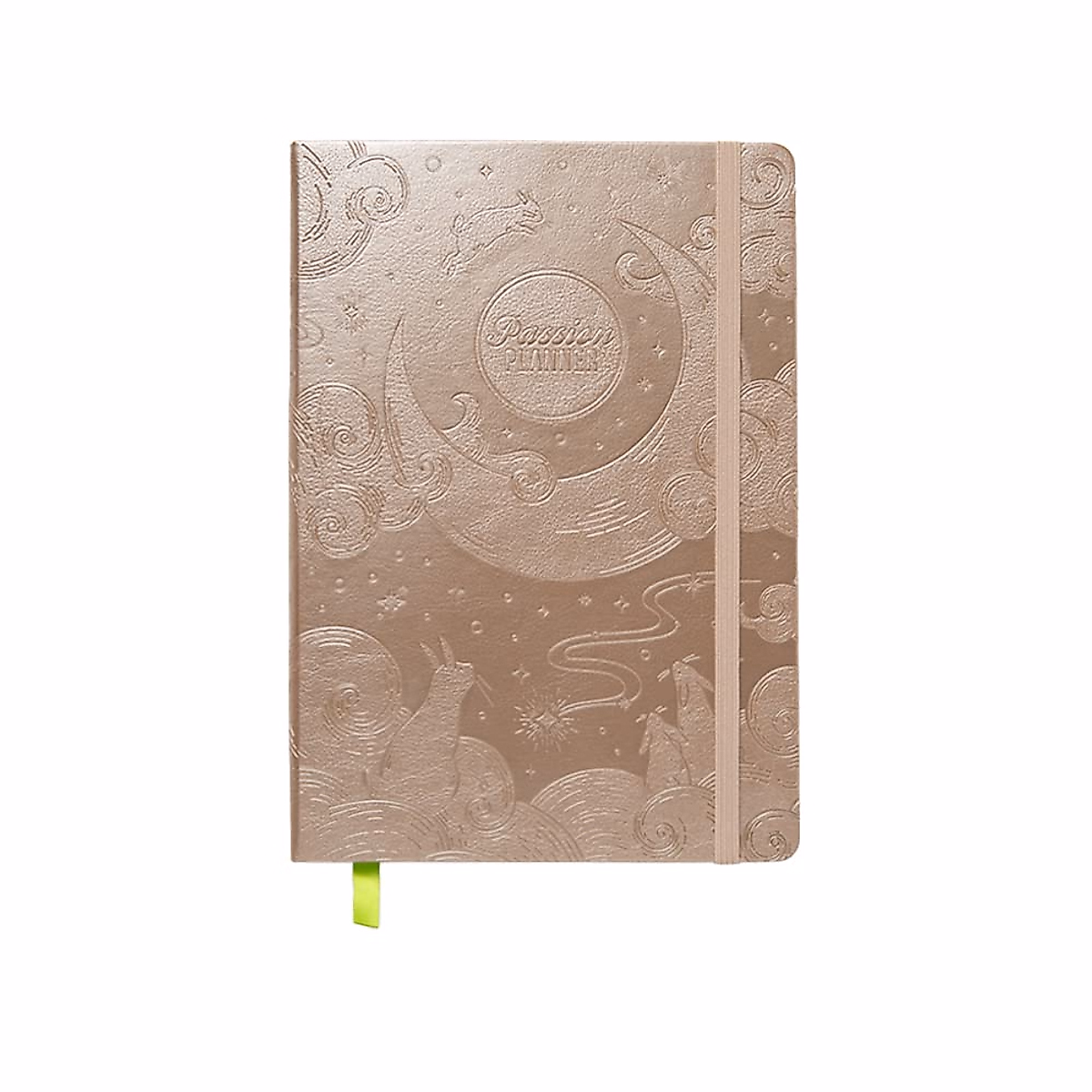 Passion Planner Weekly 2023 Annual Monday Goal-Oriented Weekly Agenda, Appointment Calendar, Reflection Journal Hardcover (Medium 6.9 x 9.8 in) (Rabbit Moonlight Rose Gold)