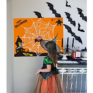 Funnlot Halloween Party Games for Kids Pin The Spider on The Web Halloween Party Games Activities Halloween Pin The Tail