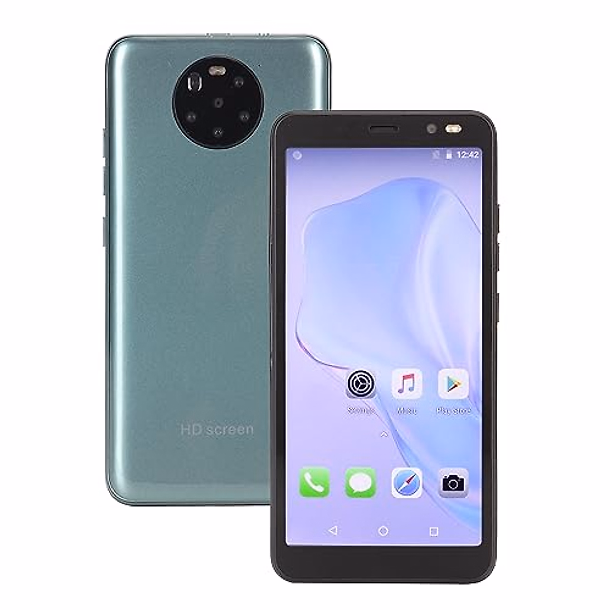 Yunseity Ultra Slim Unlocked Smartphone, Mate50 5.45 Inch 1080 * 2320 Full Screen Cellphone, for Android12 Mobile Phone 4GB RAM 32GB ROM 5MP 8MP Cameras, MTK6580M CPU, 4800Mah Battery (Green)