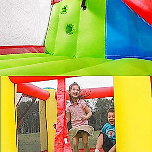 Children's Inflatable Castle Home Trampoline Children Playground Toys Basketball Slide Toy Outdoor Square Large Amusement Park Castle Toys