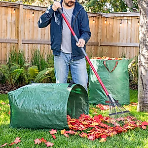 MEKKAPRO Big Gulp Leaf Garden Bag, 2-Pack with Reinforced Handles, 53 Gallon, Flat Reusable Yard Waste Bags, Lawn Pool Garden Waste Bag, Gardening Bags, Leaf Bag Lawn Bags