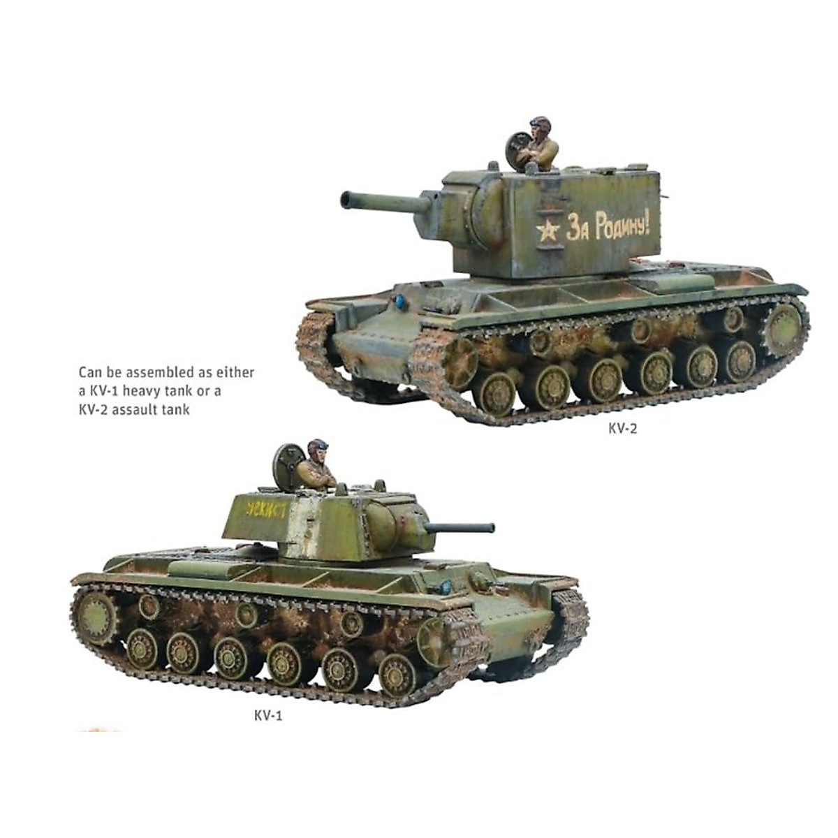 Warlord Bolt Action Soviet KV1/2 Heavy Tank 1:56 WWII Military Wargaming Plastic Model Kit, Small
