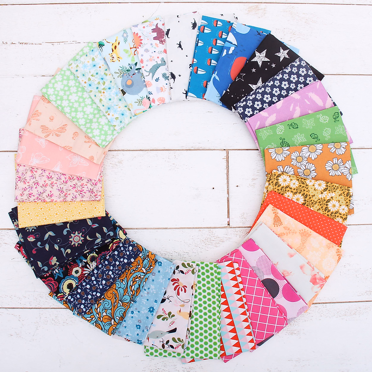 Threadart 30 Fat Quarter Huge Bundle - Mixed Prints 100% Cotton Fabric - Premium 100% Cotton Quilting Fabric - No Duplicates - Full Size Fat Quarters 18"x21"