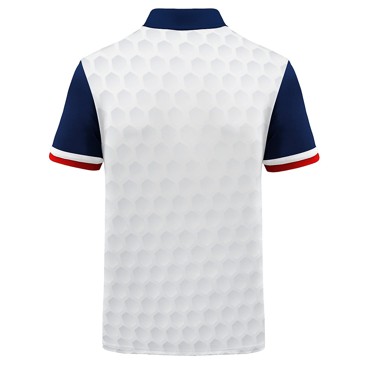 V VALANCH Red White and Blue Shirts for Men Collared Flag T Shirts Moisture Wicking Tennis Polo July 4Th Shirts