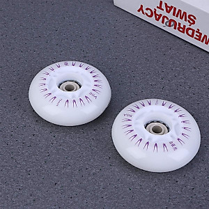 LIOOBO 2 Pcs Flash Roller Skating Wheels Lighted Roller Skates Wheels Roller Skating Shoes Skate Accessories Light up Roller Wheels Led Roller Wheels Pu Wheels Wheel