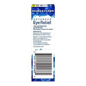Bausch & Lomb Advanced Eye Relief Maximum Redness Lubricant Eye Drops from 0.5 Fl Oz (15 mL) - Pack of 5