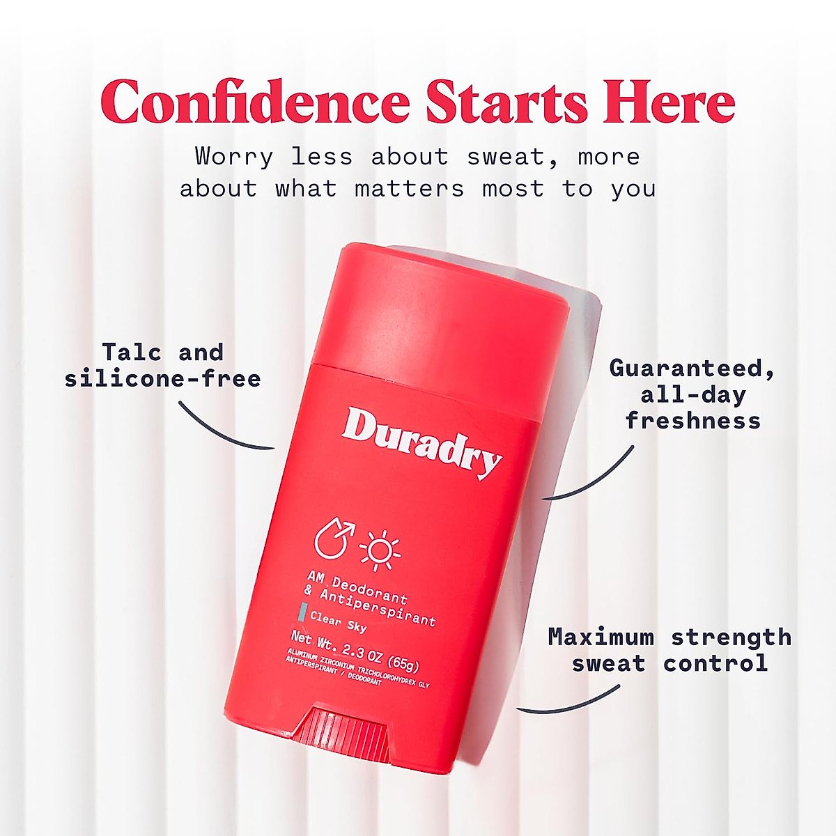 Clinical-Strength Antiperspirant Deodorant for Women and Men - Clean formula with Natural Ingredients, Odor, and Excessive Sweat protection for Armpits - Limitless, 2.3 Oz (Pack of 3)