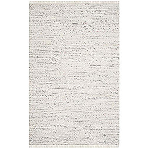 SAFAVIEH Rag Rug Collection Area Rug - 6' x 9', Ivory & Multi, Handmade Boho Stripe Cotton, Ideal for High Traffic Areas in Living Room, Bedroom (RAR121G)