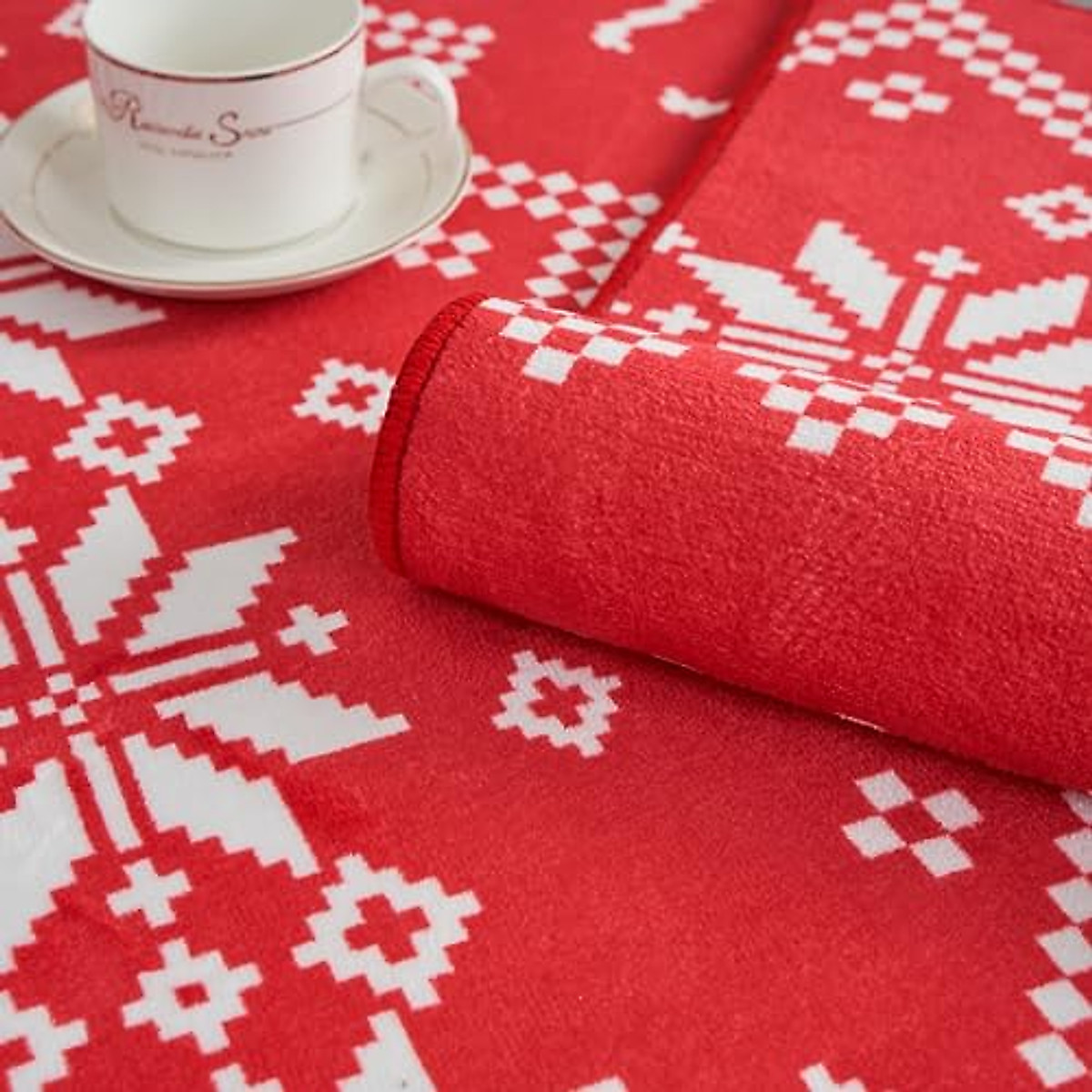 Auemtyn Area Rug 2'x3' Christmas Indoor Mat Christmas Rug Washable Rug, Rugs for Living Room Bedroom, Non-Slip Backing Snowflake Deer Entryway Rug, Stain Resistant for Christmas Decor(2'x3',Deer)