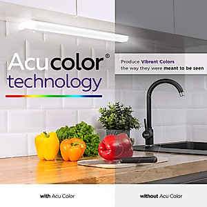 Hardwired LED Under Cabinet Task Lighting - 16 Watt, 24", Dimmable, CRI>90, 5000K (Day Light), Wide Body, Long Lasting Metal Base with Frost Lens