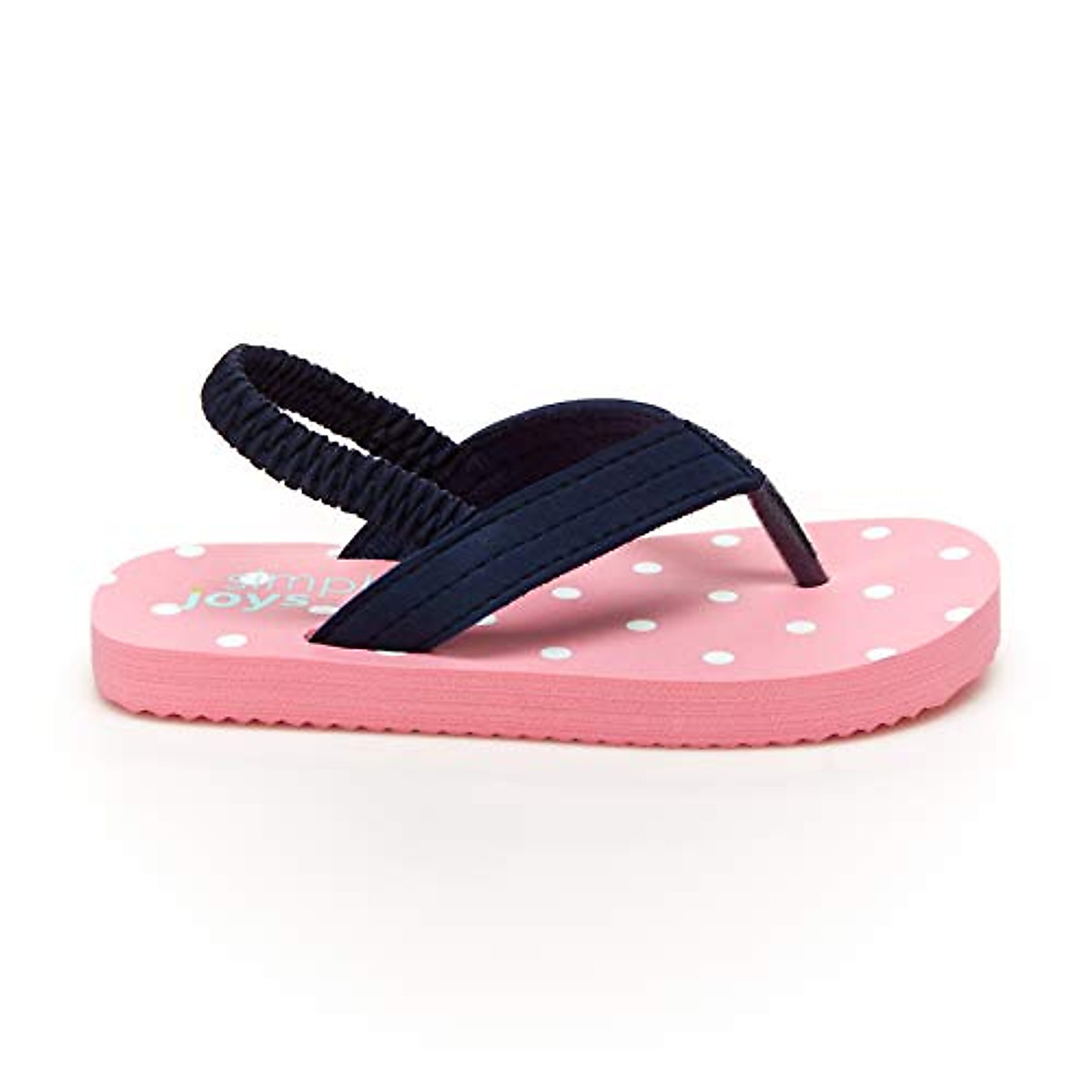 Simple Joys by Carter's Girls Kimmie Kaia Aqua Set Sandal, Navy/Pink Dots, 7 Toddler