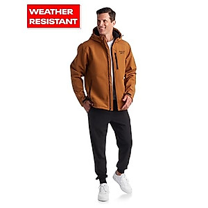 Reebok Men's Jacket - Weather Resistant Fleece Lined Softshell Jacket Coat - Lightweight Casual Coat for Men (M-XXL), Size Medium, Timber