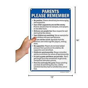 SmartSign “Parents Please Remember” Playground Rules Sign | 12" x 18" Aluminum