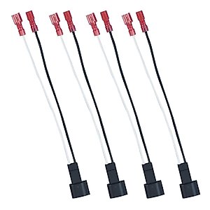 72-5600 Speaker Adapter Wiring Harness Replacement for Select Ford, Chevrolet, GMC, Mazda Lincoln, Mercury Car Front Rear Door Speaker Wire Harness（4Pcs)