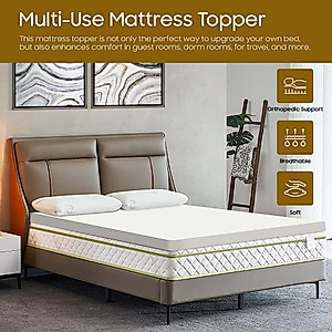 Continental Sleep 2-inch Cool Gel Foam Mattress Topper | Relaxing and Comfortable Sleeping Solution, Perfect Orthopedic Back, and Lower-Back Support, CertiPUR-US Certified, King, Yellow