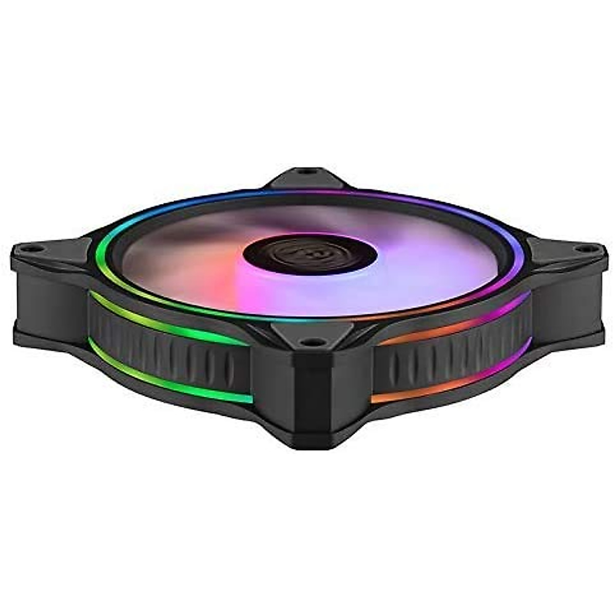 Cooler Master MasterFan MF140 Halo Duo-Ring Addressable RGB Lighting 140mm Fan, Absorbing Rubber Pads, PWM Static Pressure for 5V 3-Pin ARGB,NOT Work with 4-pin RGB or RGB+12V (Gen-2 MF140 Halo)