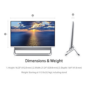 Newest Dell Inspiron 24 5000 All-in-One Desktop, 23.8” FHD Touchscreen, Intel i5-1135G7, 16GB DDR4 RAM, 512GB SSD, Webcam, Wi-Fi 6, HDMI, Wireless Keyboard&Mouse, Win11 Home, Silver