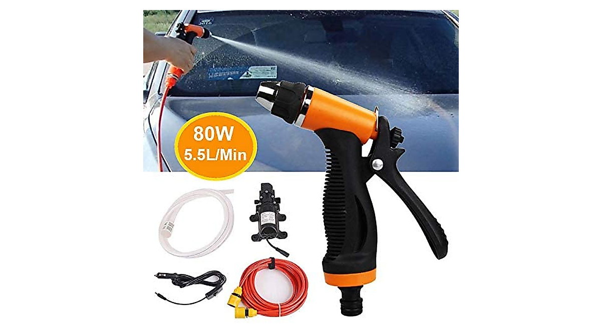 Portable Car Washer Kit | 12V High Pressure for Auto & Home