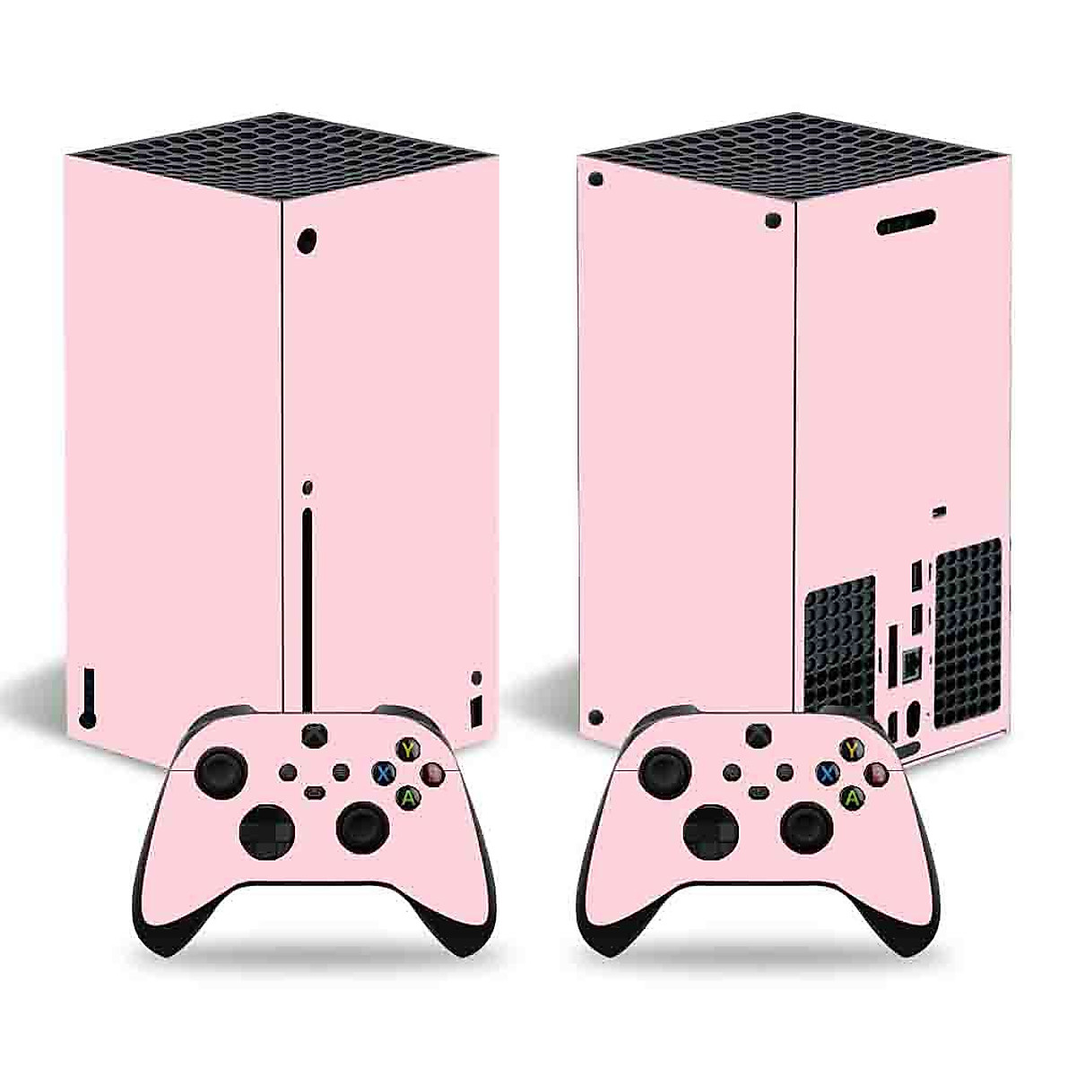 Skin Sticker for Xbox Series X Console, Full Set Vinyl Decal Protective Wrap Cover for Wireless Controller (Pink)