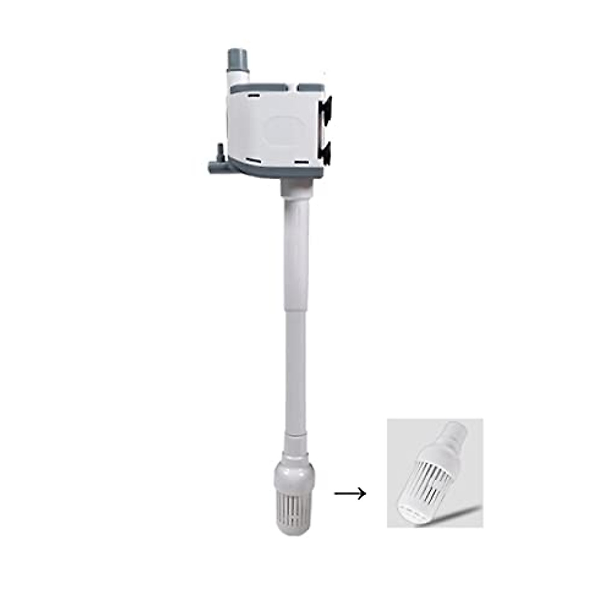 LONDAFISH Aquarium Filter Box, Fish Tank Filter Waterfall Flow Fliter Box, Fountain Pump, High Lift Submersible Water Pump, Hydroponics, Filter Accessories, Filter Media (15W Pump 266GPH(1000L/H))