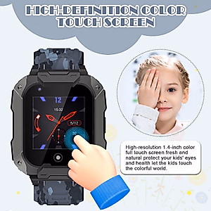cjc Kids Smart Watch, 4G Kid Smartwatch with GPS Tracker and Calling, SOS Kids Cell Phone Watch, 3-15 Years Boys Girls