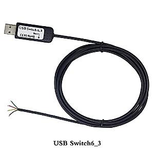 USB Switch Cable 7 to 6PCS Different Pedals DIY USBSWITCH6-6