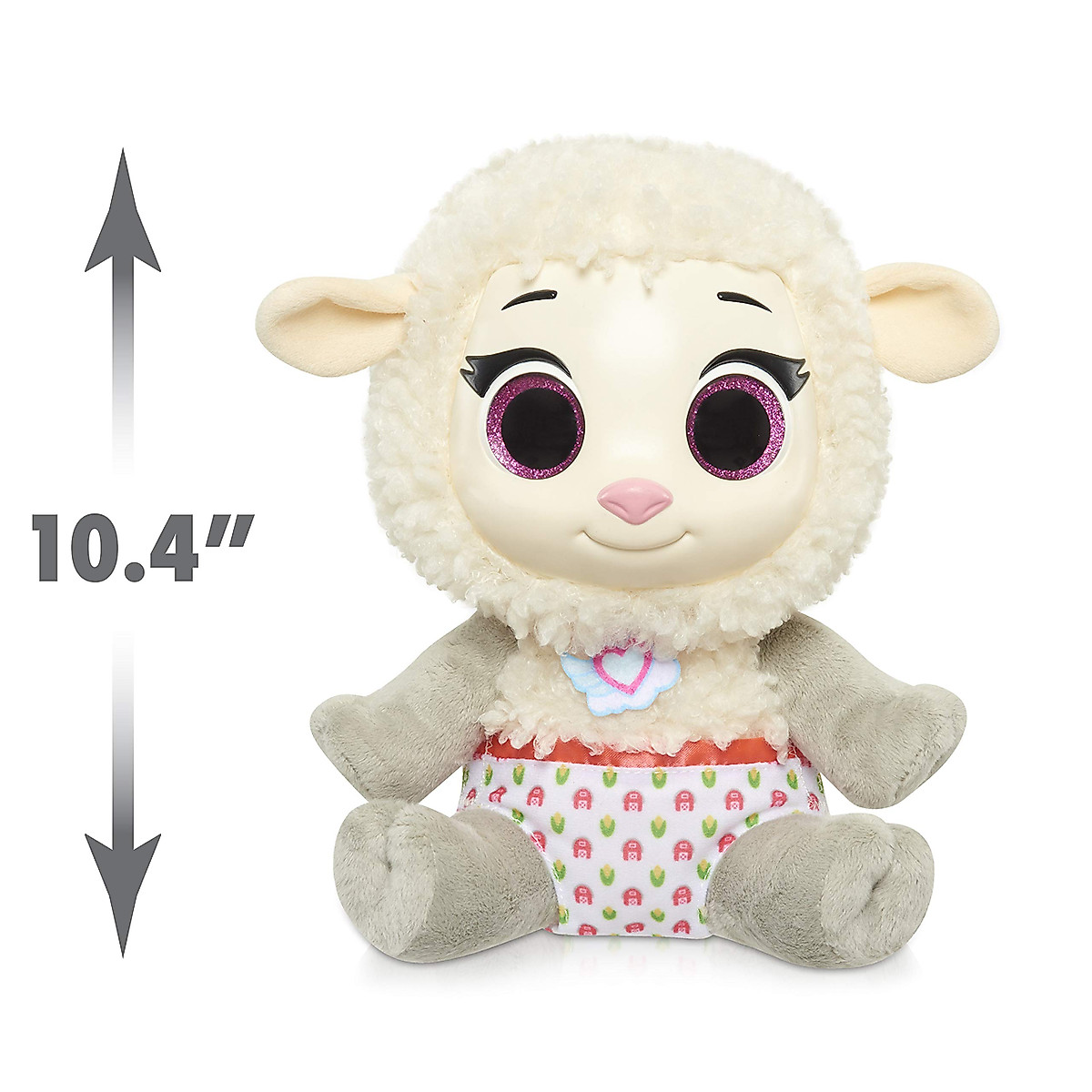 Disney Jr T.O.T.S. Tickle & Toot Baby Sheera the Sheep , 10-inch feature plush, Officially Licensed Kids Toys for Ages 3 Up by Just Play