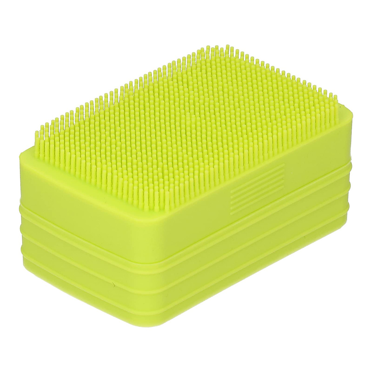 Foaming Soap Box for Traveling Soap Holder, Silicone Rectangular Bar Soap Holder with Brush Portable Soap Dish with Lid 2 in 1 Brush Soap Tray