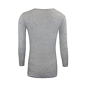 Women's Under Scrubs Long Sleeve T-Shirt Comfort V-Neck Medical Underscrub Tee -Super Soft and Stretchy (Heather Charcoal, Medium)