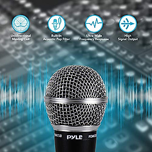 Wireless Portable PA Speaker System -1200W High Powered Bluetooth Compatible Indoor and Outdoor & FM Radio -PPHP1544B & Pro Includes 15ft XLR Cable to 1/4'', Black, 10.10in. x 5.00in. x 3.30in.