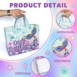 MDCGFOD 13" Large Birthday Gift Bag with Tissue Paper and Card, Birthday Gift Bag for Kids, Happy Birthday Gift Set for Birthday Theme Party Favors Supplities Baby Showers Shoppings Bag