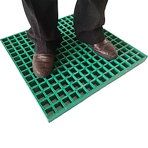 HayWHNKN Fiberglass Grille FRP Grating Mesh Floor Grating 1.9ftx1.9ft Pit Grating 1.5mm Thickness for Car Washing, Outdoor